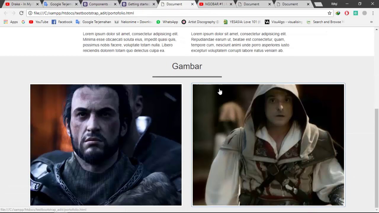Penerapan CSS dan Bootstrap pada WEB HTML - YouTube