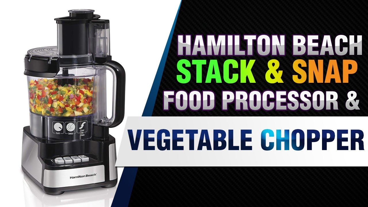 Hamilton Beach Stack & Press Mini 3-Cup Glass Bowl Food Processor ...