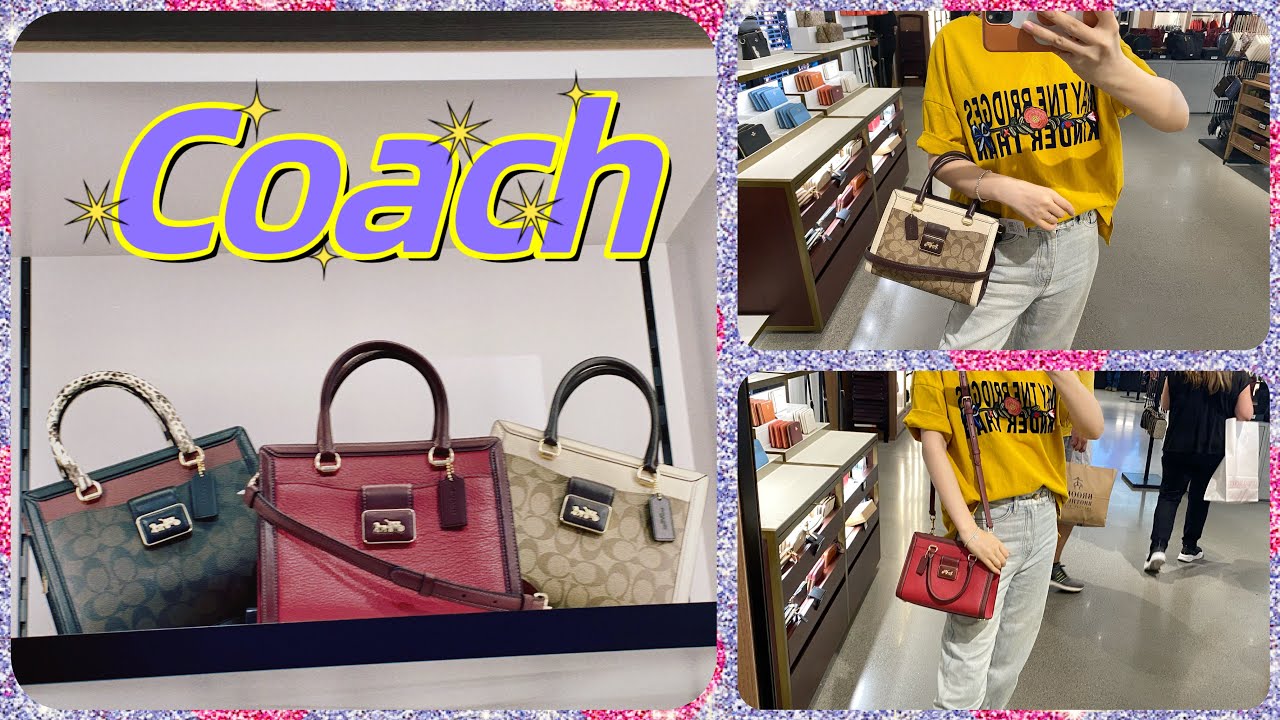 New Coach outlet bags Grace Carryall - YouTube