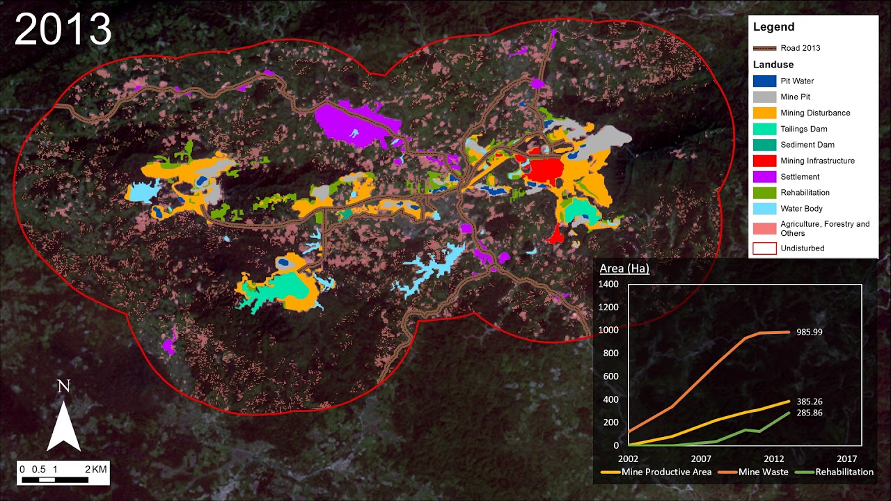 LANDSAT Time Series Part 2 - Sepon Mine Area 1988 - 2017 - YouTube
