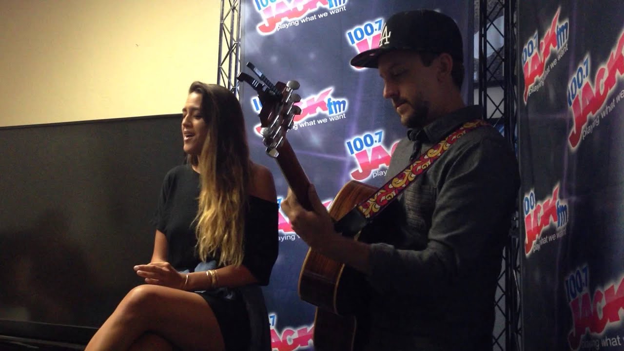 Leihoku & Justin Andres on guitar. Acoustic 100.7 Jack FM San Diego VIP ...