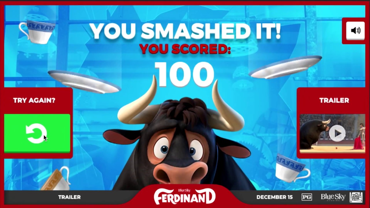 Ferdinand Game : Bull In A China Shop - YouTube