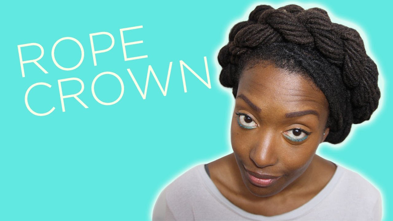 Loc Hairstyle Tutorial: Rope Crown - YouTube