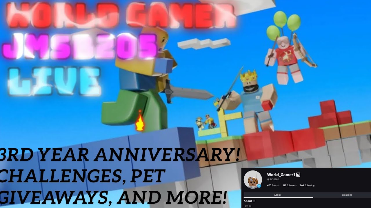 3RD YEAR ANNIVERSARY! Roblox challenges and more - YouTube