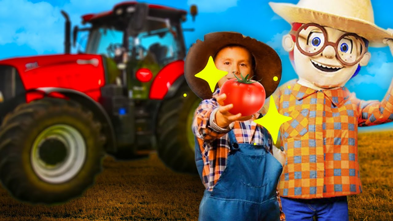 The kids play on the farm growing vegetables 🐐🍅 - YouTube