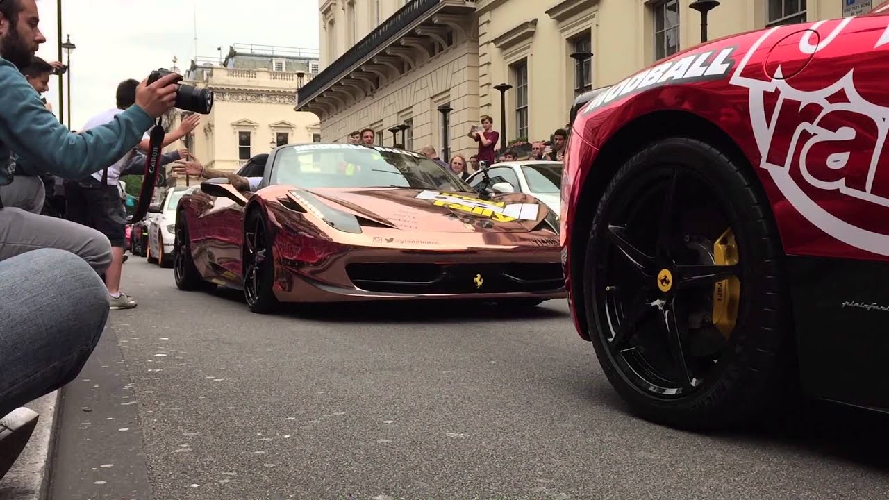 Yiannimize making his exit! Snapping all the way - Rose Gold Ferrari ...