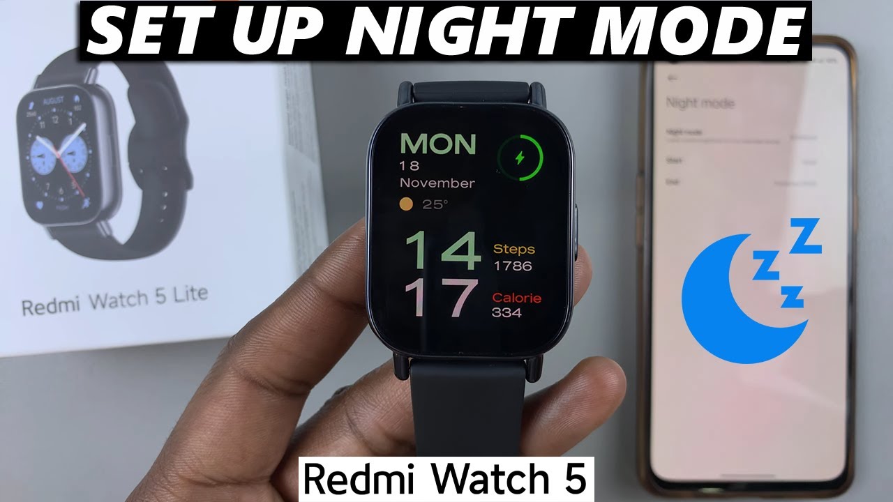How To Set Up Night Mode On Redmi Watch 5 Lite - YouTube