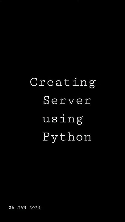 Creating Server using Python3 | Abhay #python #server #command #linux - YouTube
