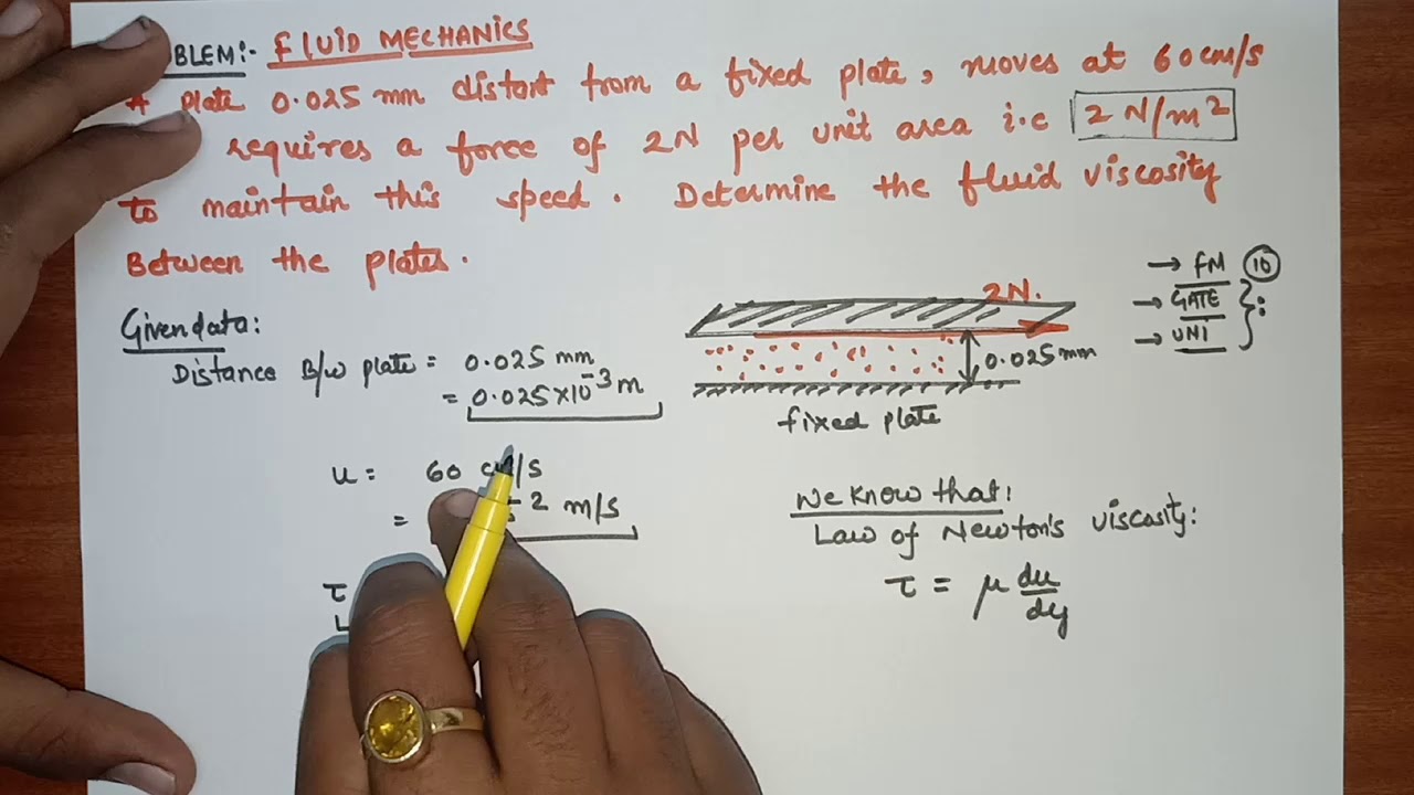 4. VISCOSITY NUMERICAL PROBLEM No.1 || TECHNICAL CLASSES || IN HINDI ...