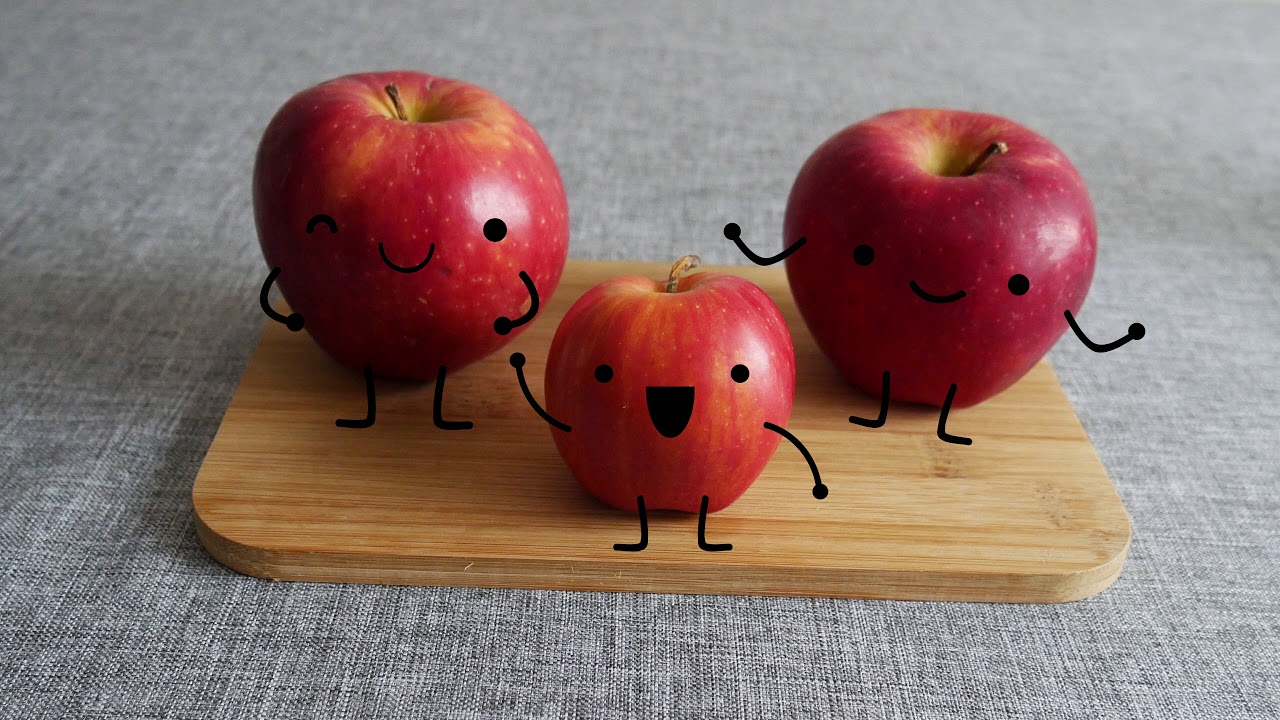 Real life apple doodles - YouTube