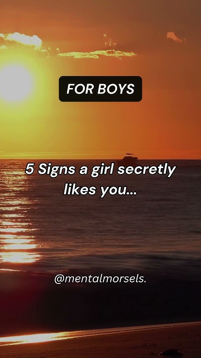 5 Signs a girl secretly likes you... #shorts #psychologyfacts - YouTube