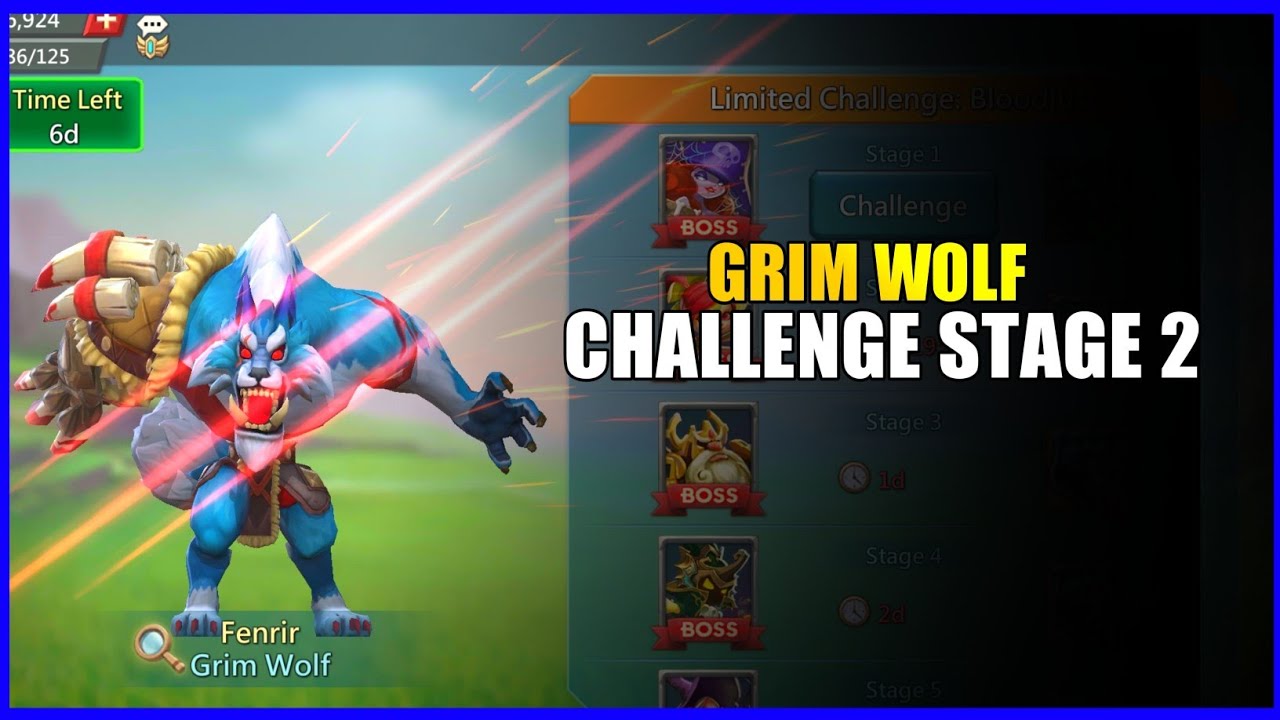 Lords mobile grim wolf limited challenge stage 2|Limited challenge ...