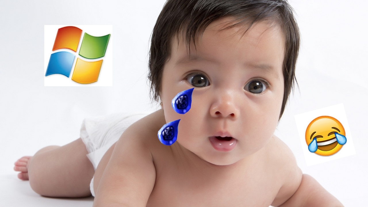 baby is affraid by windows xp - YouTube