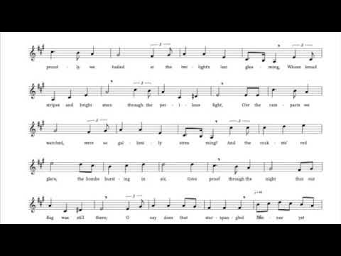 National Anthem MELODY Practice Track - YouTube