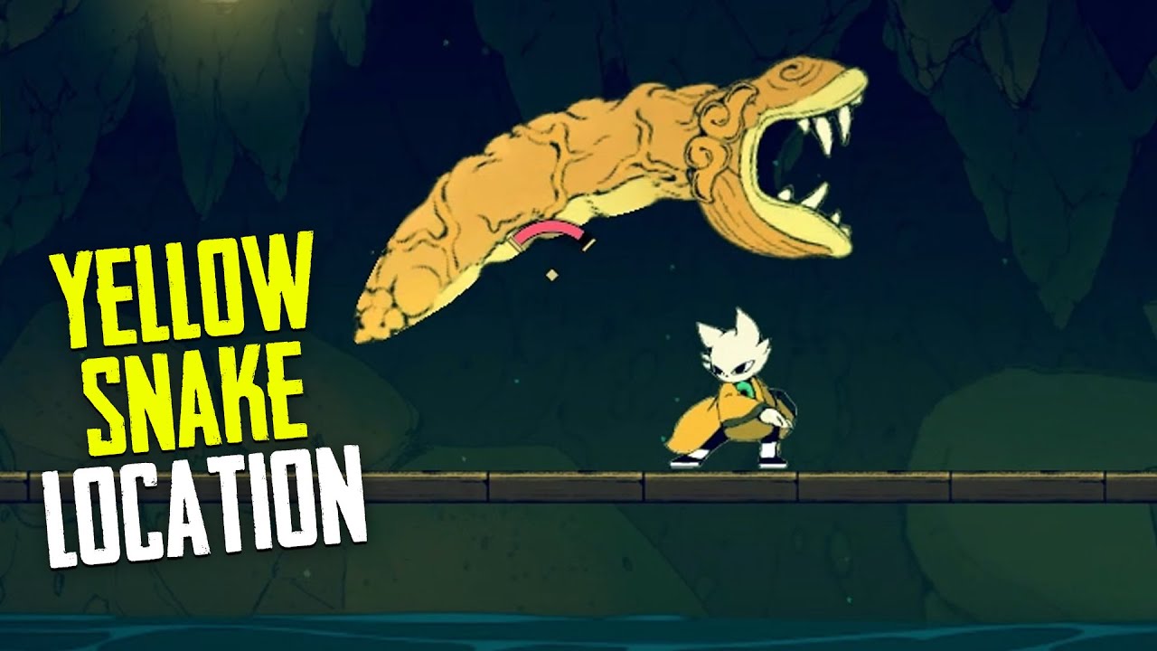 Where to find the Yellow Snake Location guide near a tiny lake inside ...