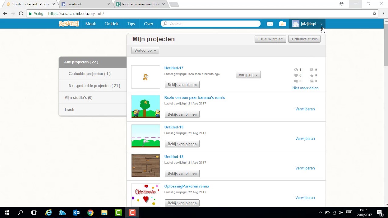 Een studio maken in Scratch - YouTube