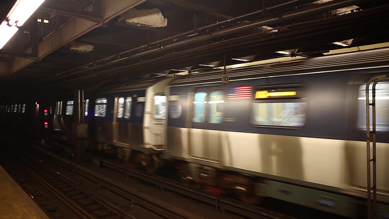 Lefferts Boulevard Bound R160 'Cuomo' A train departs 181st Street ...