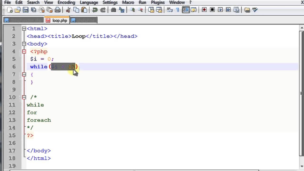 Php Tutorials In Tamil Intro Part 25 While Loop Youtube 4373