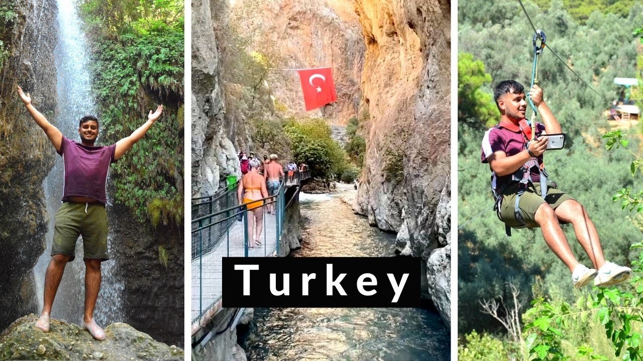 Wild Day In Turkey Waterfall, Zipline, Mud baths | Day 4 Fethiye Travel ...