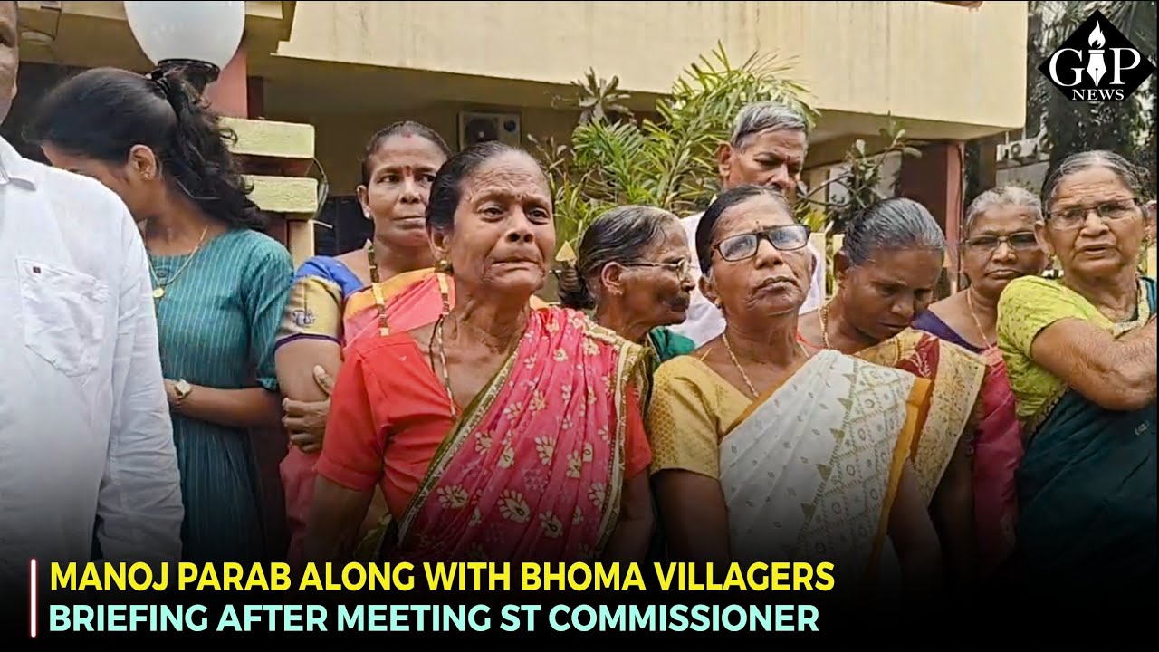 #WATCH | Manoj Parab along with Bhoma villagers briefing after meeting ...