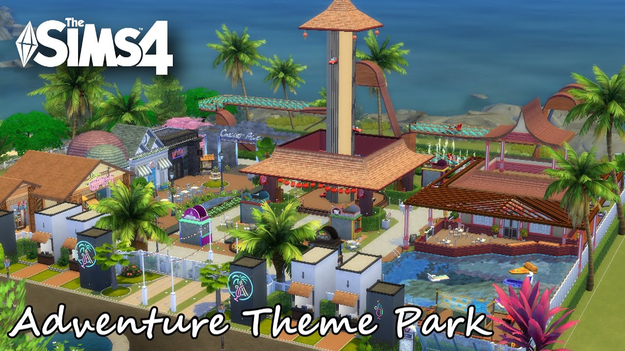 ADVENTURE THEME PARK | NO CC | The Sims 4 | Speed Build | Stop Motion ...