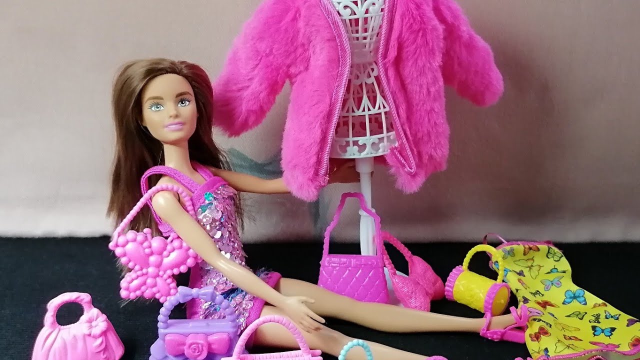 Satisfying with Unboxing BARBIE doll / Undressing Barbie / Party dress ...
