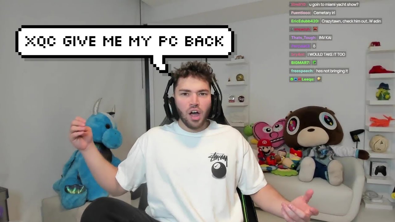 Adin Ross tells xQc to bring back the $15,000 PC set up that he stole ...