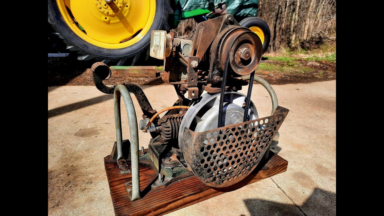 1947 Maytag model 72-D motor/generator running again after decades of ...