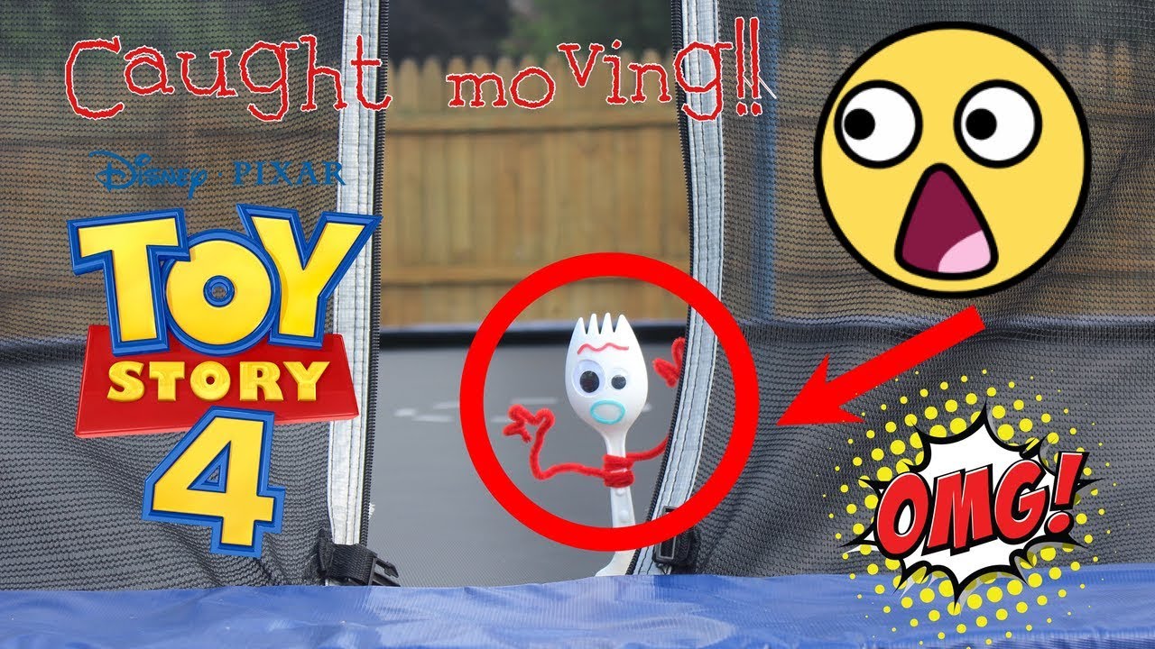 FORKY from TOY STORY 4 caught on camera MOVING and Jumping on ...