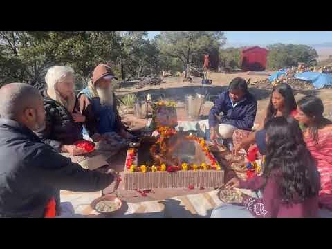 Daily Fire Ceremony at the Haidakhandi Universal Ashram in Crestone, CO ...