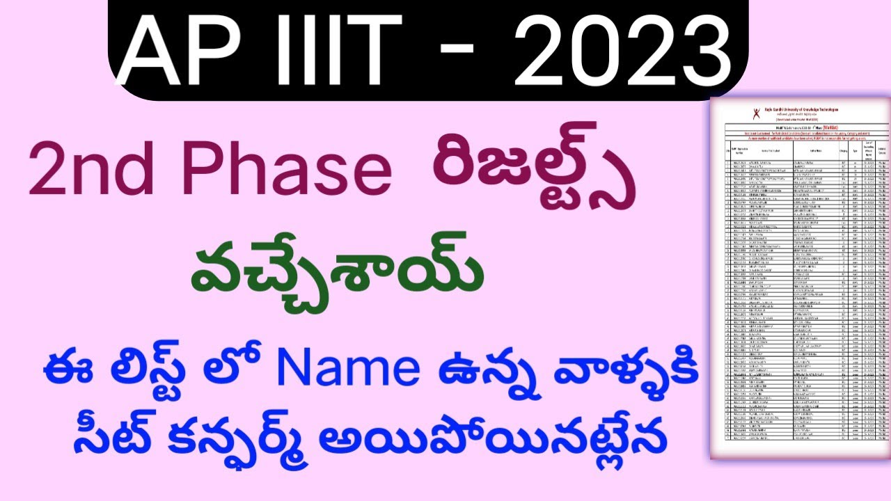 AP iiit|Ap iiit notification 2023|rgukt notification 2023-24|iiit ...