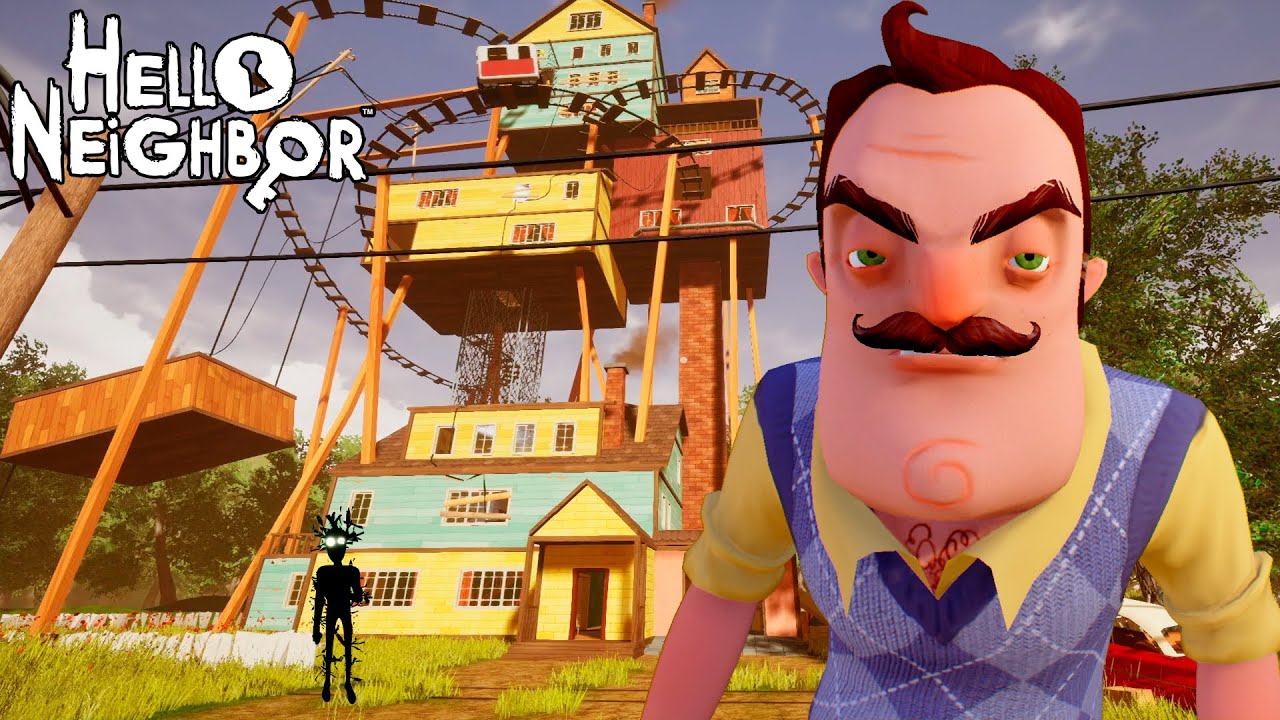 ШОУ ПРИВЕТ СОСЕД!ВАСИЛИЧ КРУТИТ САЛЬТУХИ!ИГРА HELLO NEIGHBOR МОД GRAVE ...