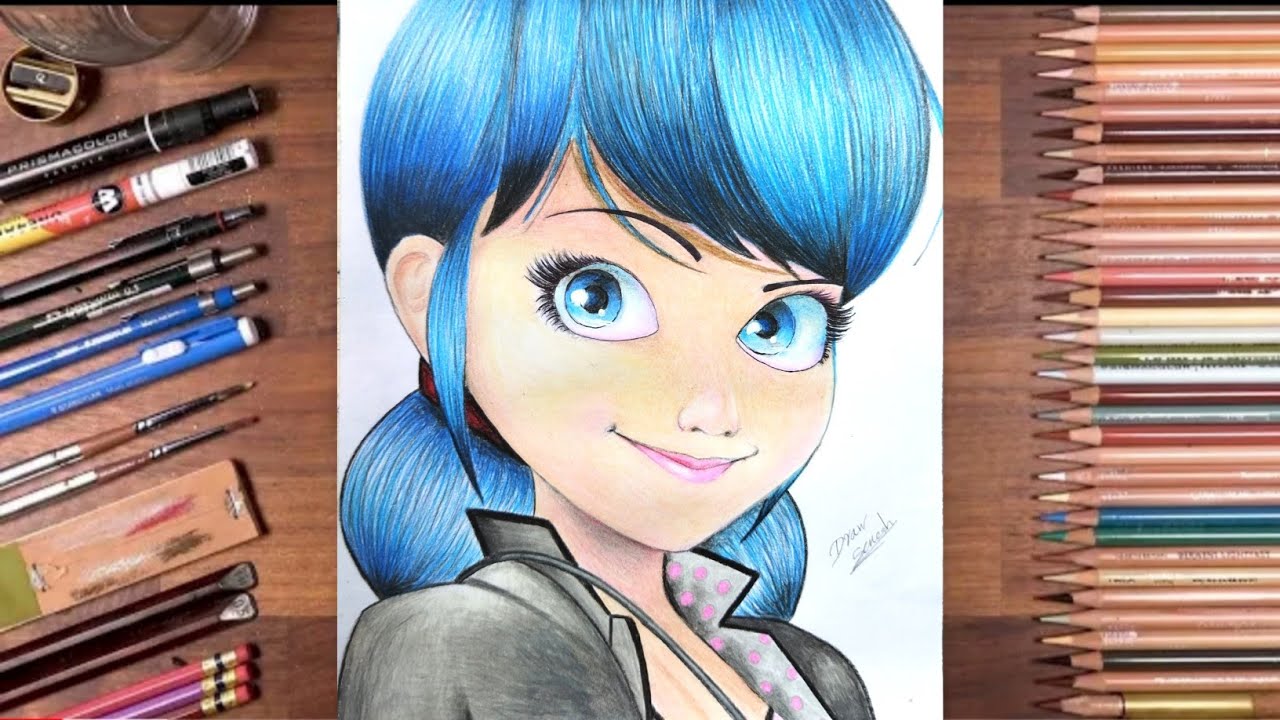 Drawing Miraculous : Marinette | DrawSenesh - YouTube