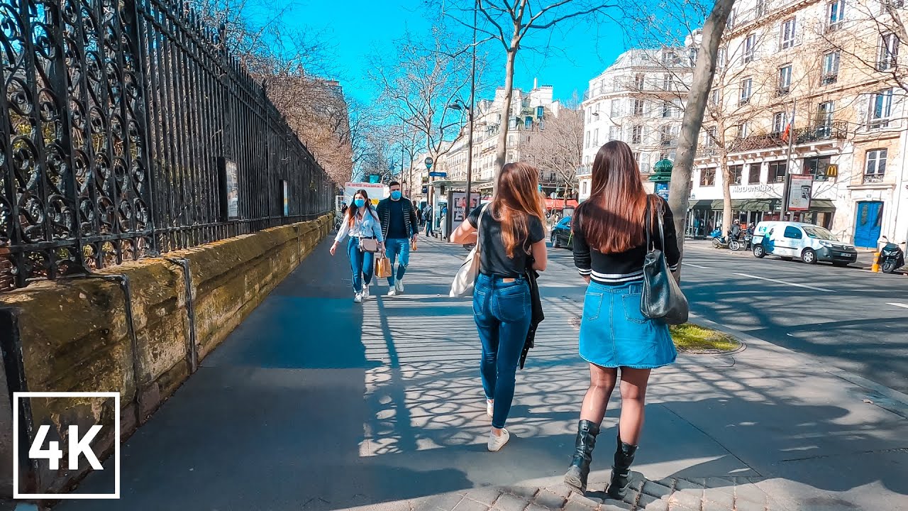 PARIS WALK - WALKING on a SUNNY DAY in PARIS - 4K (Notre-Dame to ...
