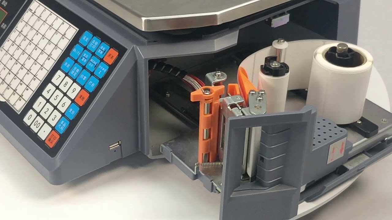 Rongta label printing scale RLS1000B - YouTube