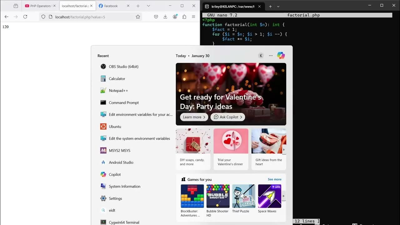 Factorial Function - PHP - YouTube