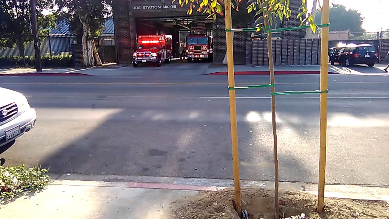 Lafd rescue 46 responding code 3 - YouTube