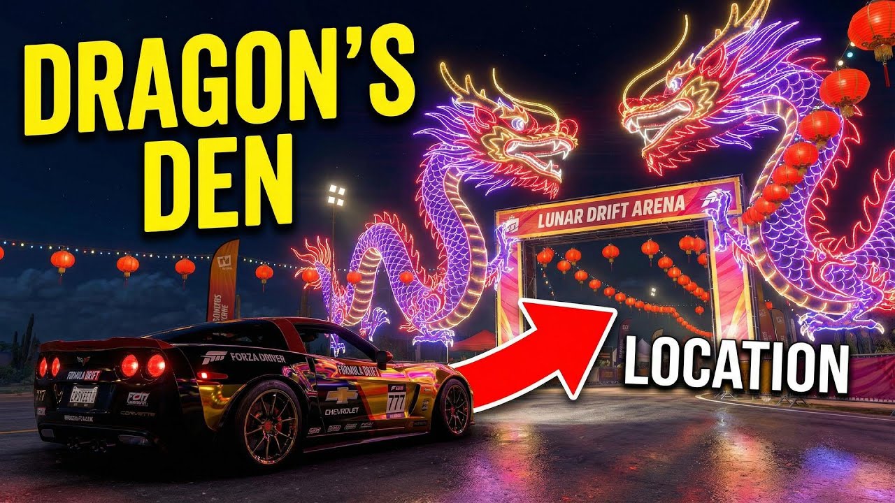 Where is the Lunar Drift Arena? Dragon's Den Location Guide (FH5) - YouTube