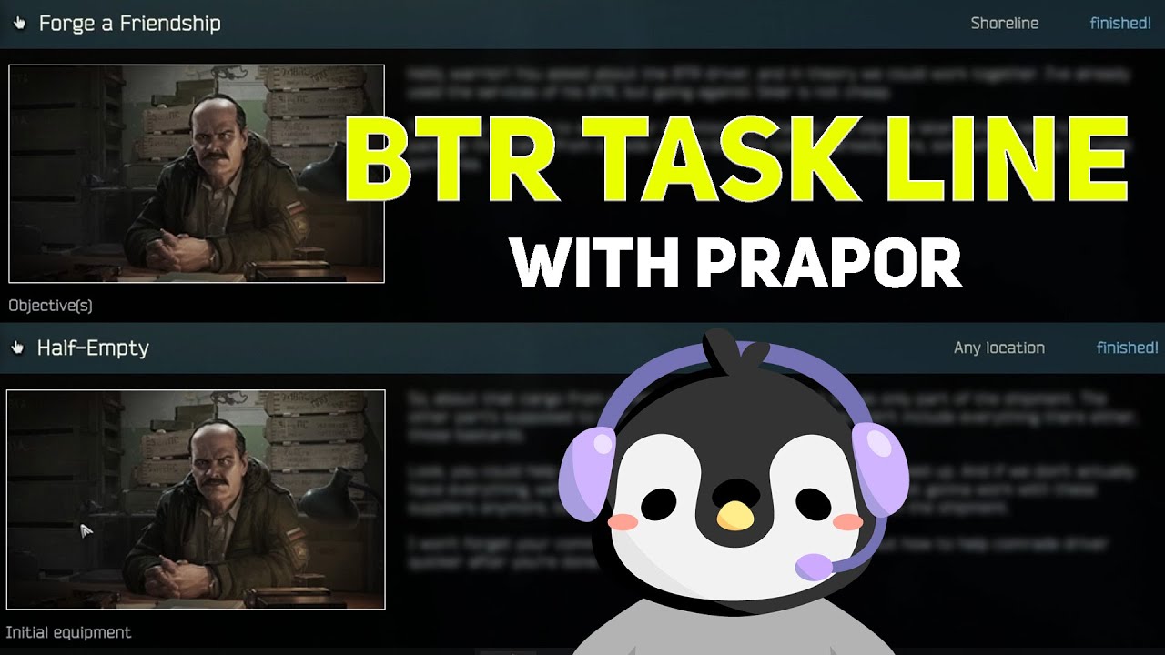 FORGE A FRIENDSHIP & HALF-EMPTY (PRAPOR) | BTR EVENT TASK LINE | Tarkov ...