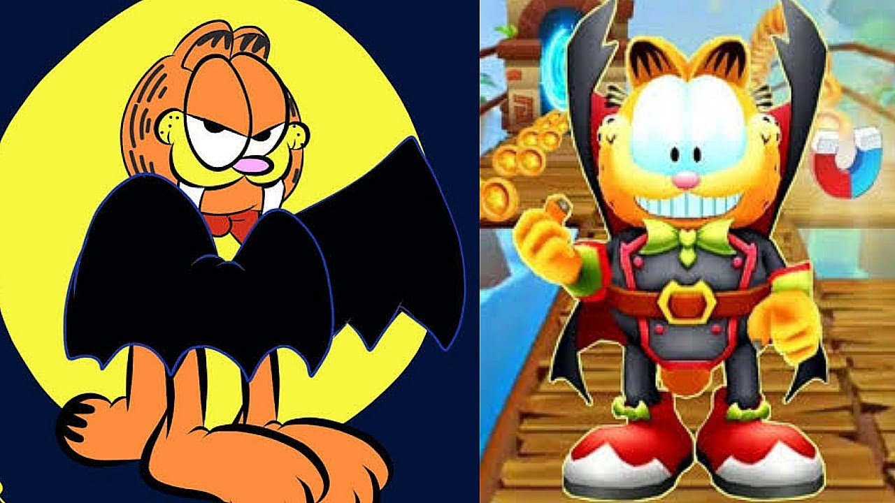 Garfield Rush Vampire Costume Gameplay Android ios - YouTube