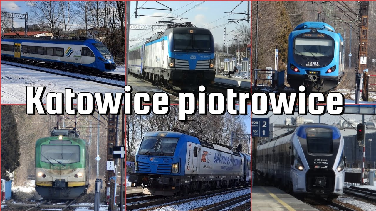 Pociągi na Stacji Katowice Piotrowice ( Vectron Baltic Express, EN57AKM ...