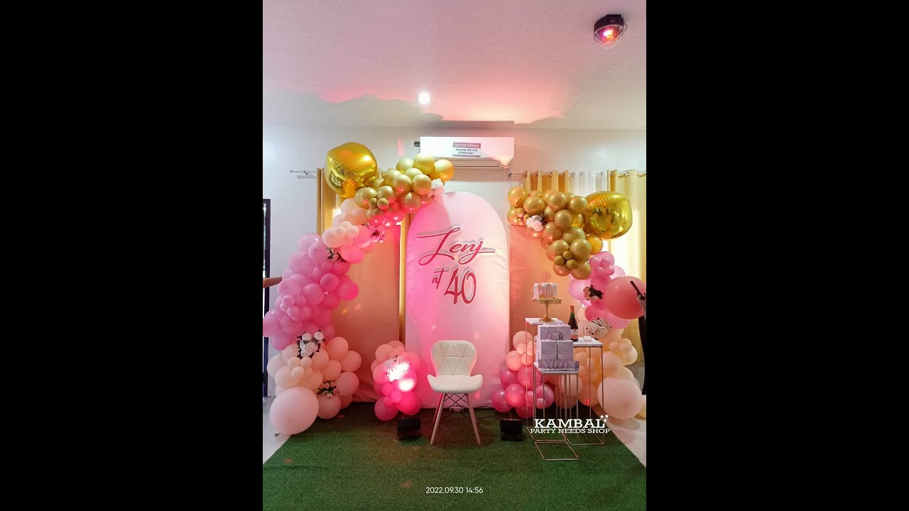 40th Birthday Balloon Set Up - YouTube