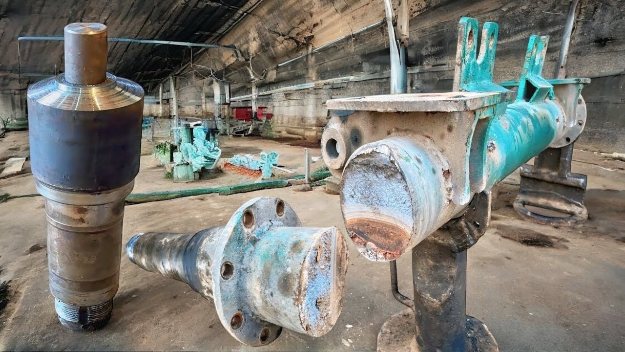 A repair a broken heavy vehicle truck trailer axle | Trailer Solution ...