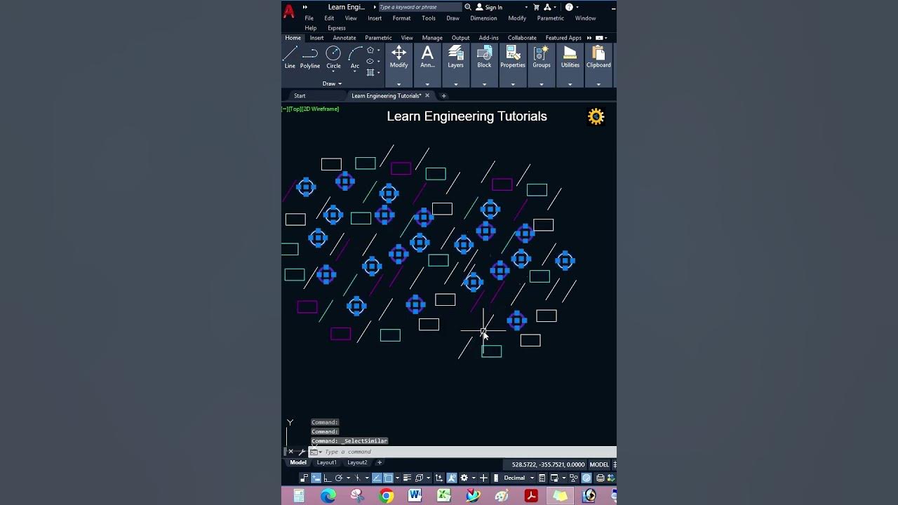 AutoCAD Tips II Fast Selecting Multiple Objects in AutoCAD-90 ! #autocad #shortsviral # ...
