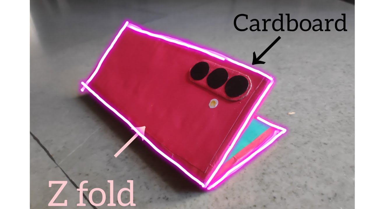How to make samsung Z fold 7 with cardboard #marriageproposal - YouTube