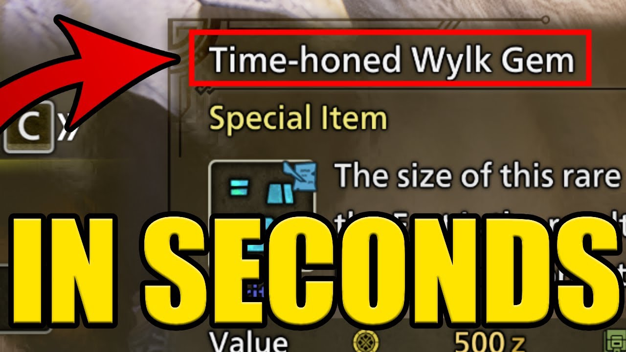 WHERE to FIND TIME HONED WYLK GEM in MONSTER HUNTER WILDS - YouTube