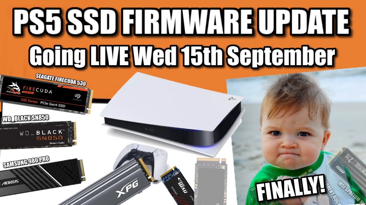 PS5 SSD Firmware Update Going LIVE Wed 15th September - YouTube
