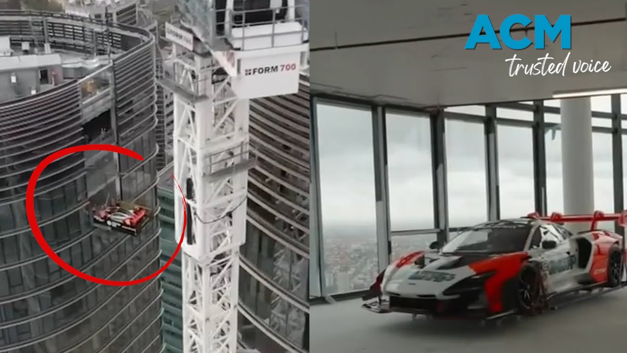 Millionaire has luxury car craned up to a 57th-storey parking spot ...