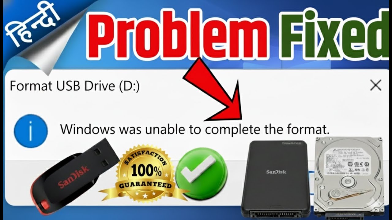 2025 How to Fix “Windows Was Unable to Complete the Format” | Hard disk ...