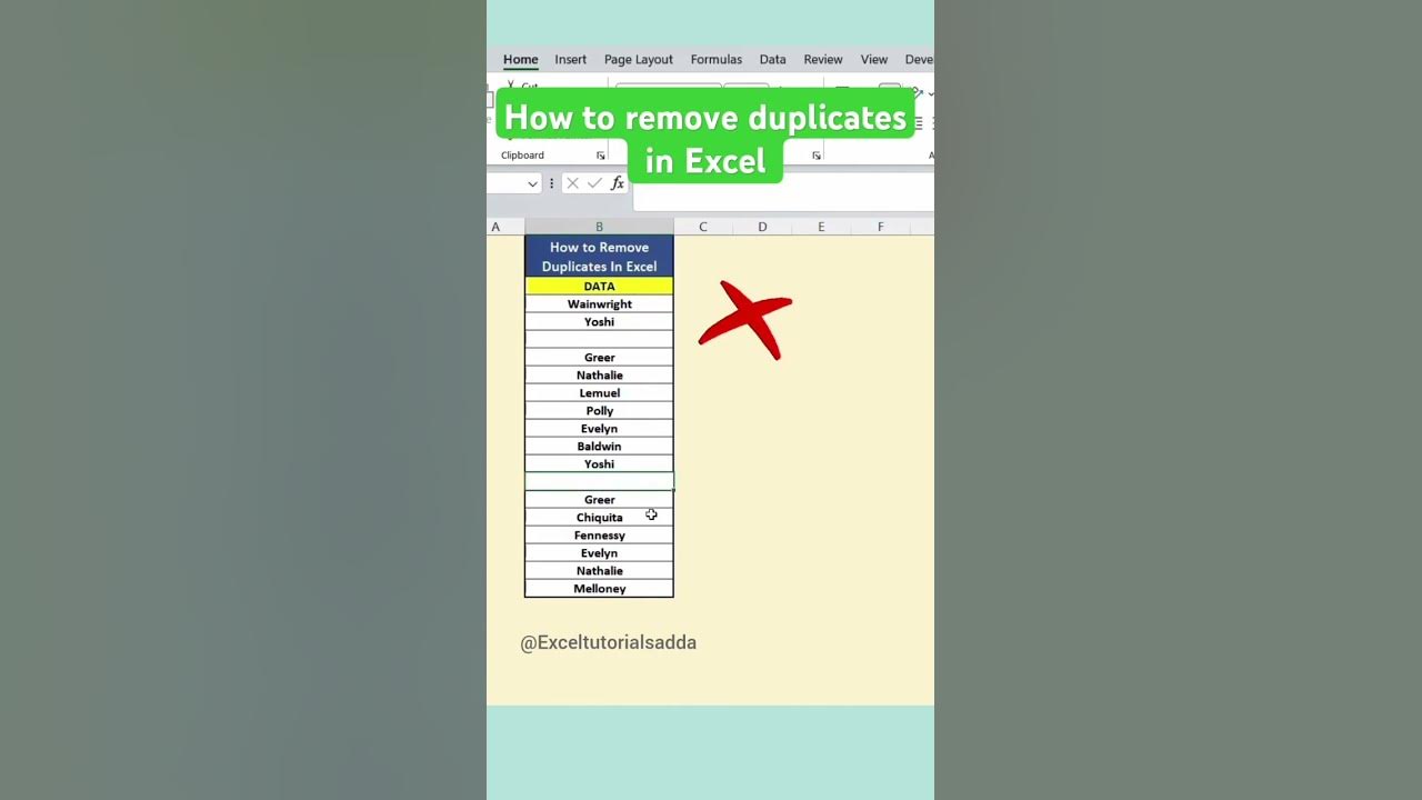 How To Remove Duplicates In Microsoft Excel Microsoftexcel Msexcel Exceltutorialsadda Youtube